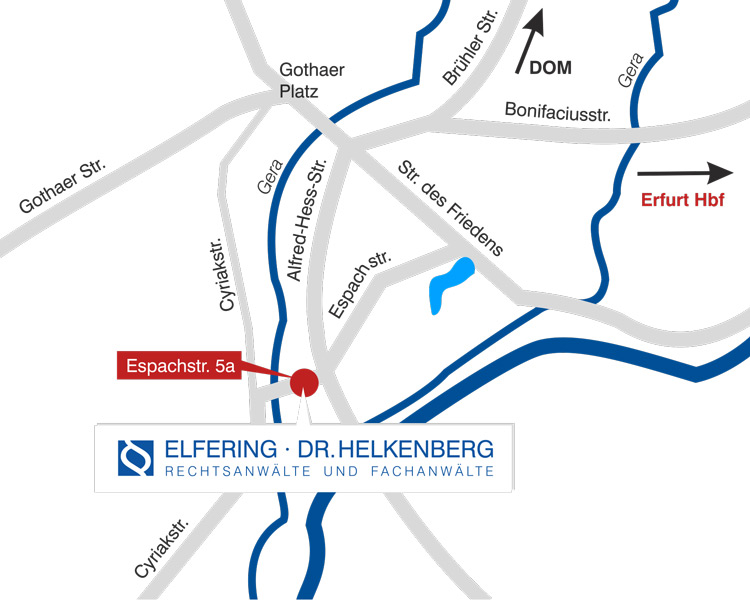 Kontakt zur Kanzlei Elfering Dr. Helkenberg in Erfurt